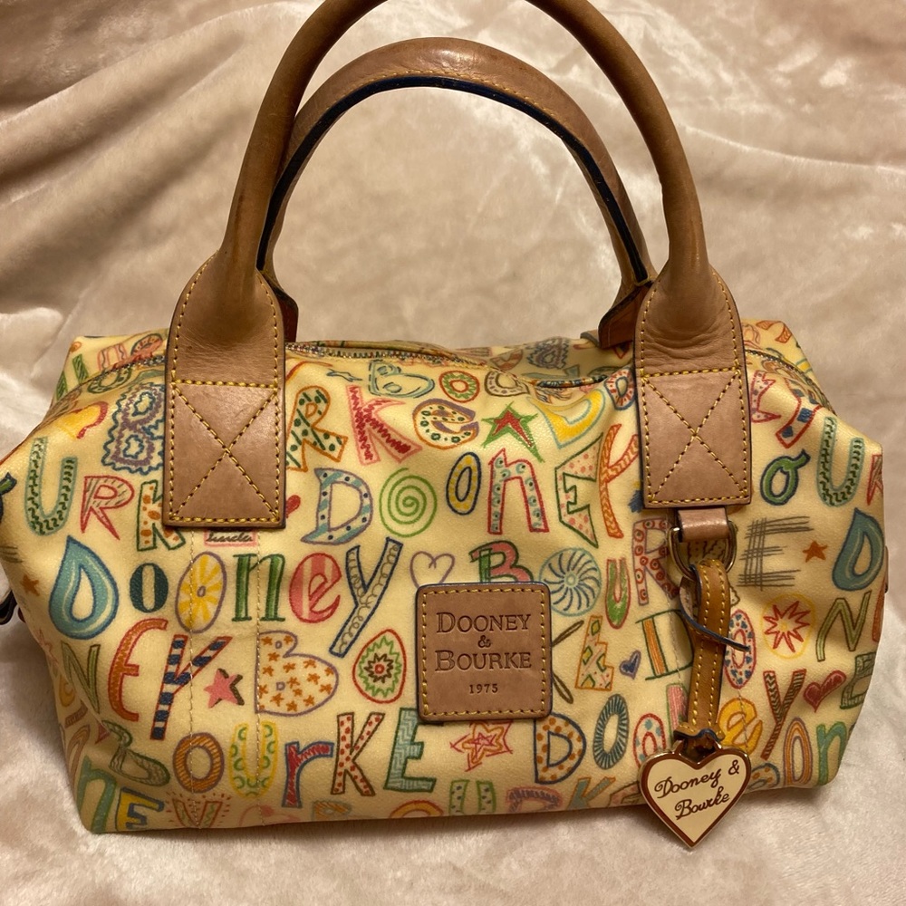 Dooney & Bourke Multi Colored Logo Print Coated Canva… - Gem